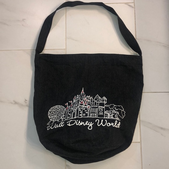 Disney | Bags | Disneyland Authentic Large Charcoal Logo Tote Bag ...